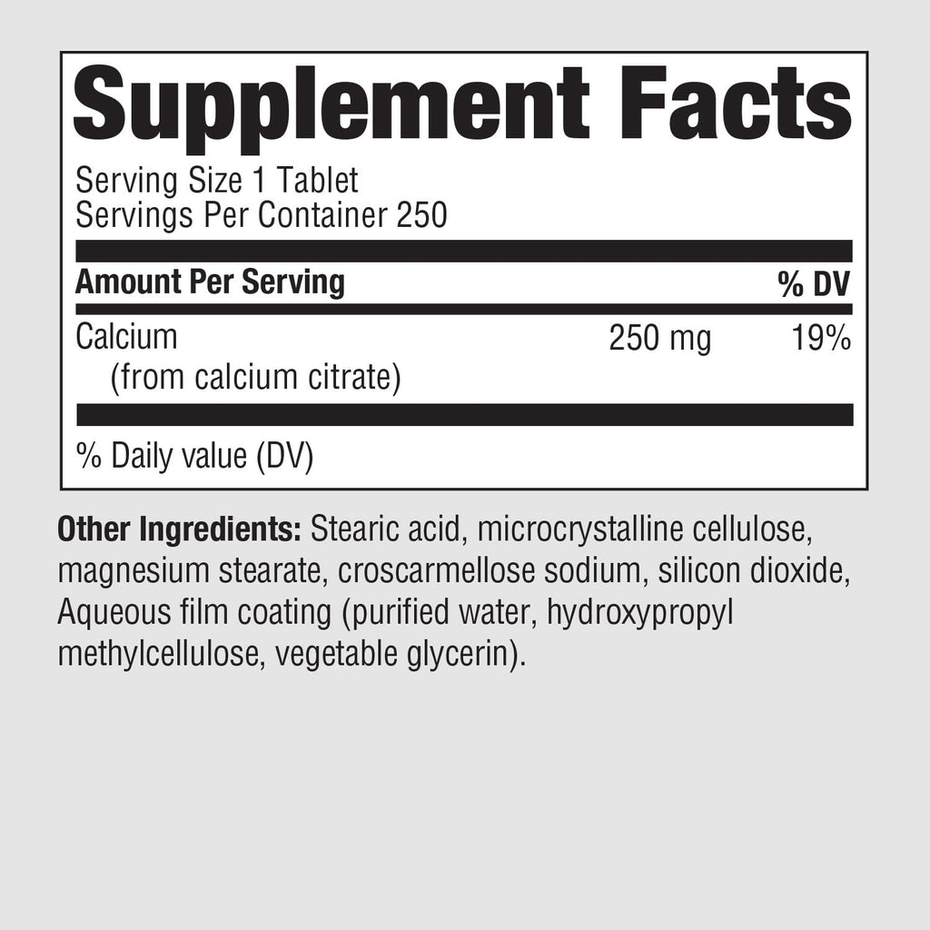 Non-GMO calcium tablets for wellness