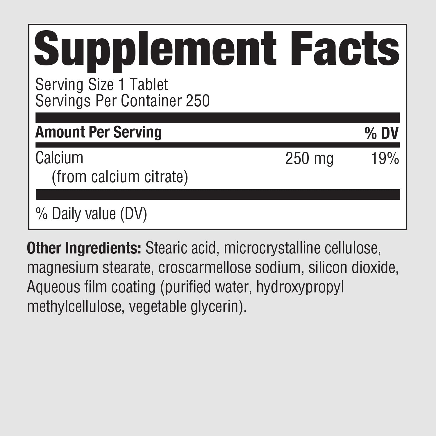 Non-GMO calcium tablets for wellness