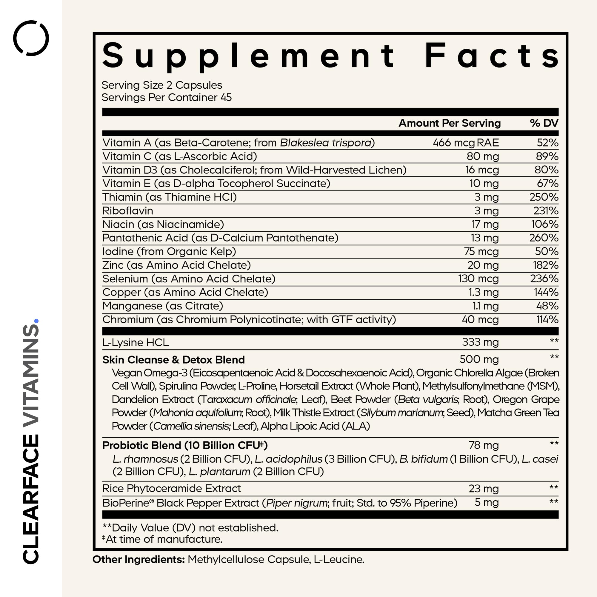 non-GMO capsules for healthy complexion