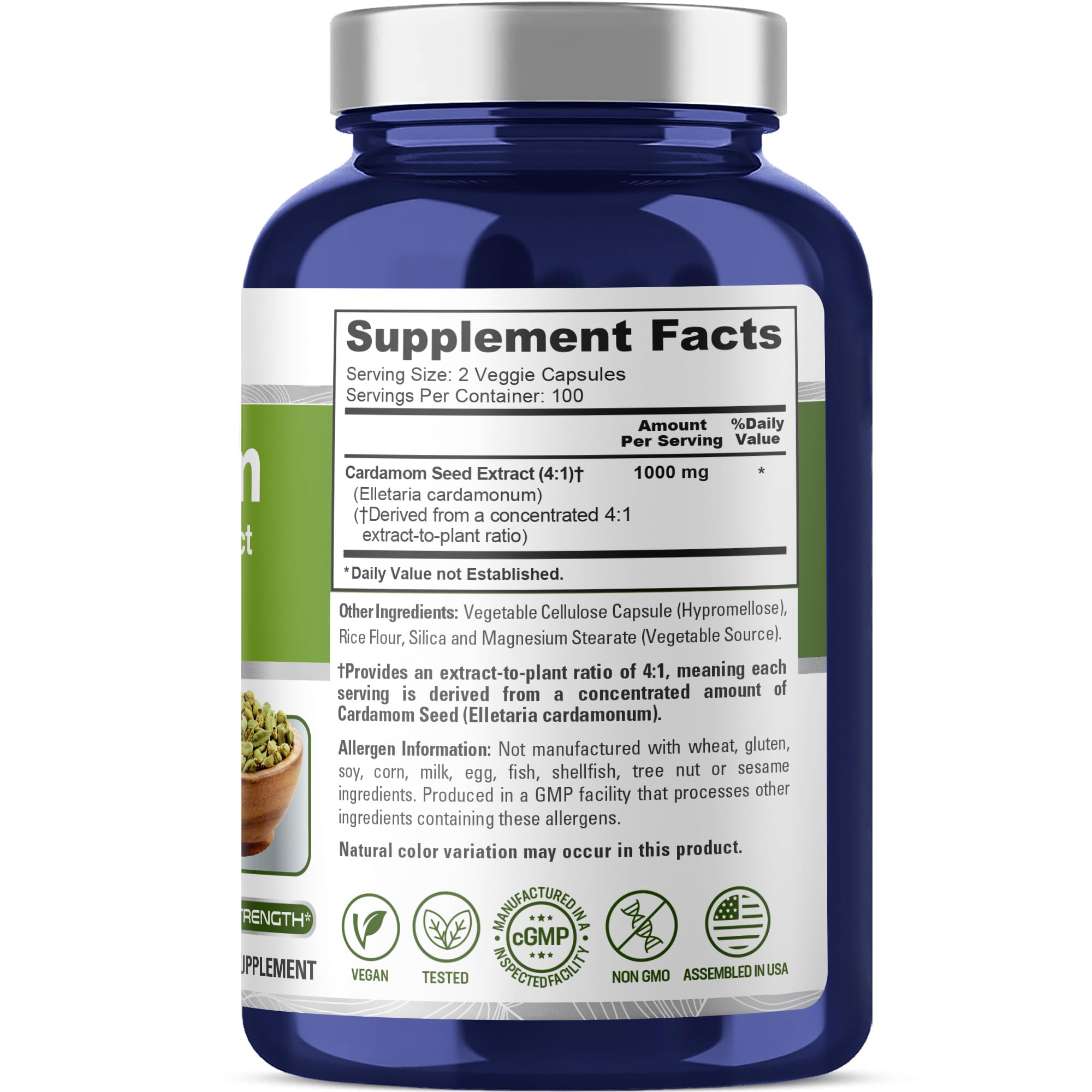 non-GMO cardamom herbal formula