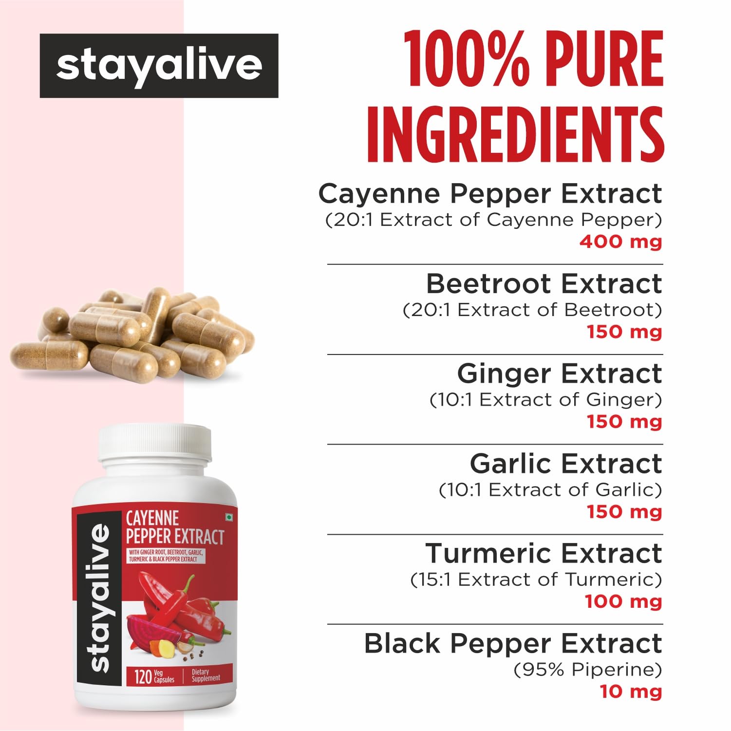non-GMO cayenne capsules for energy