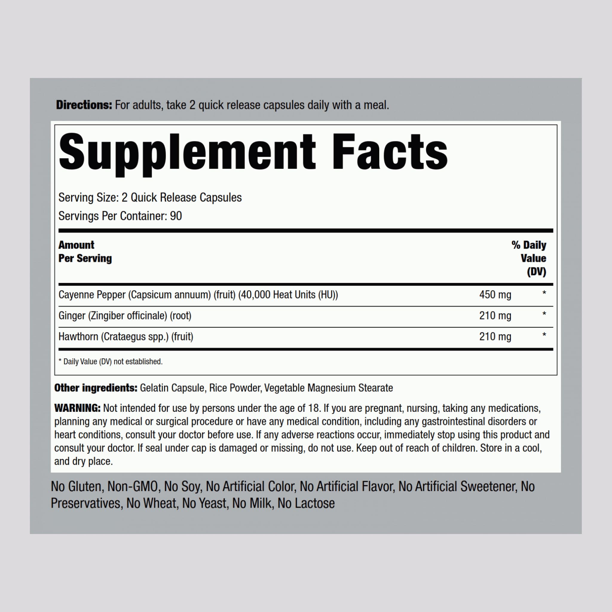 non-GMO cayenne capsules for wellness