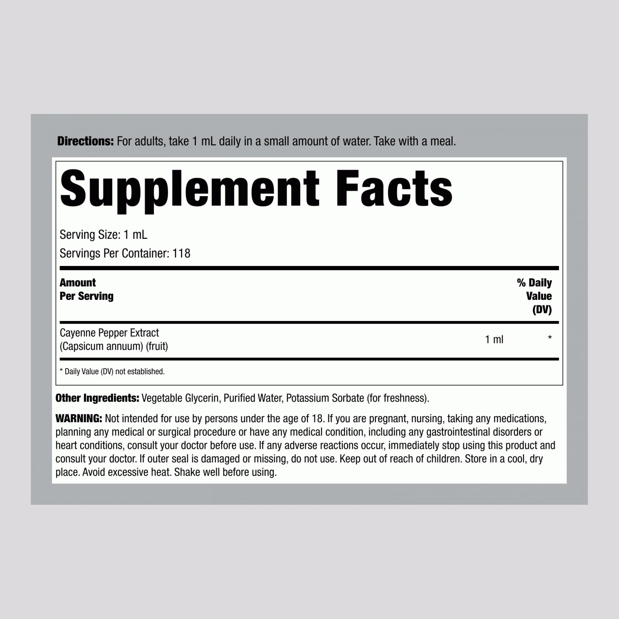 non-GMO cayenne liquid extract