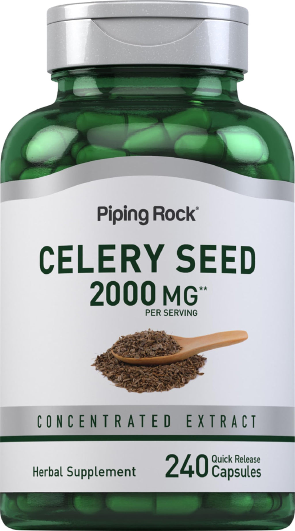 Non-GMO celery seed supplement capsules