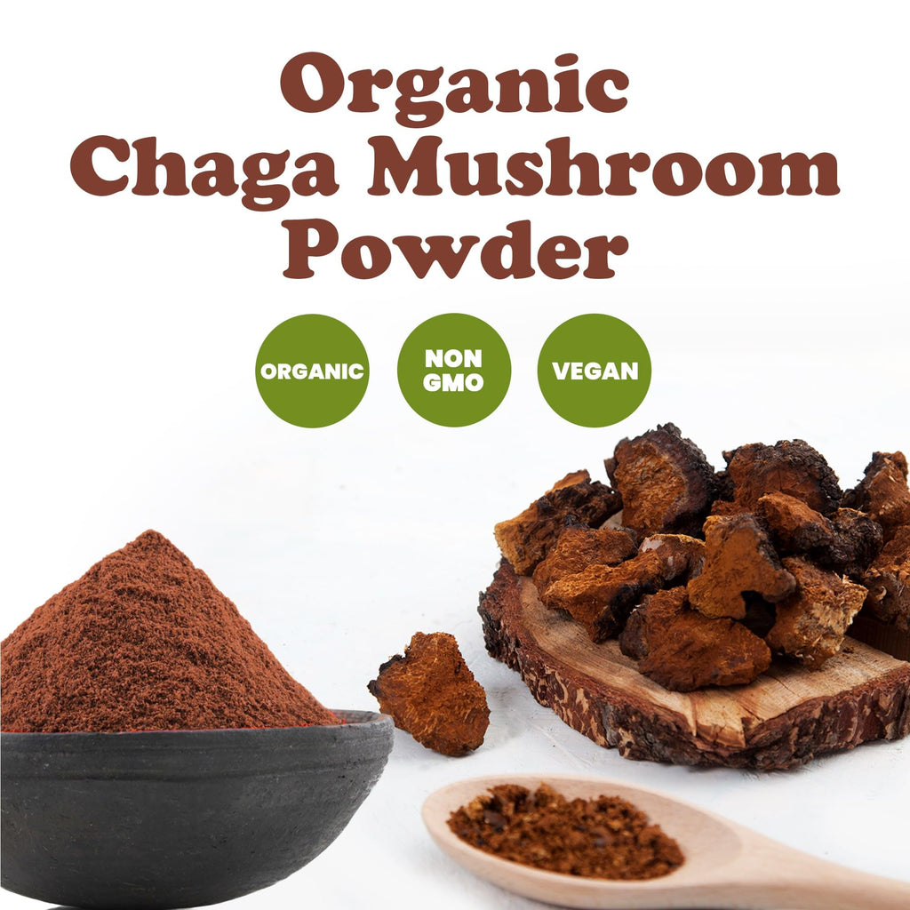 Non-GMO chaga mushroom health boost