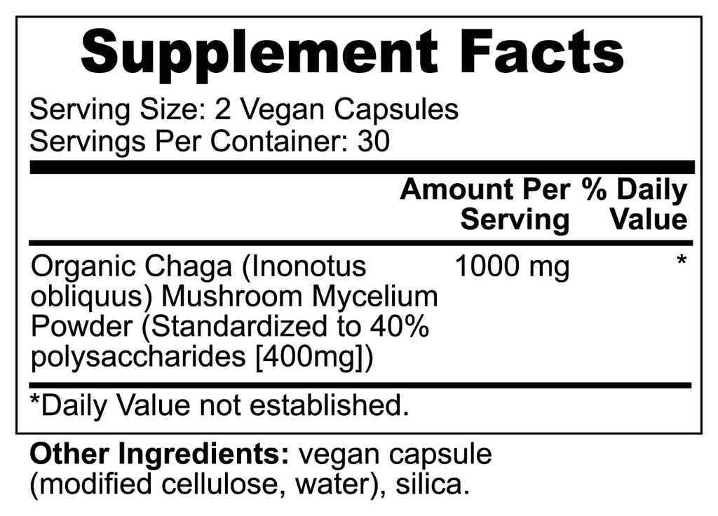 Non-GMO chaga mushrooms for health