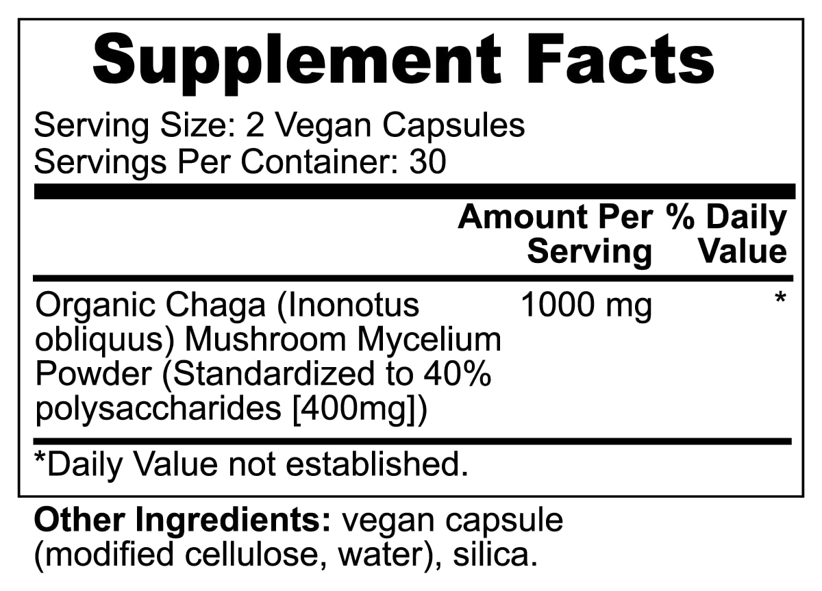 Non-GMO chaga mushrooms for health