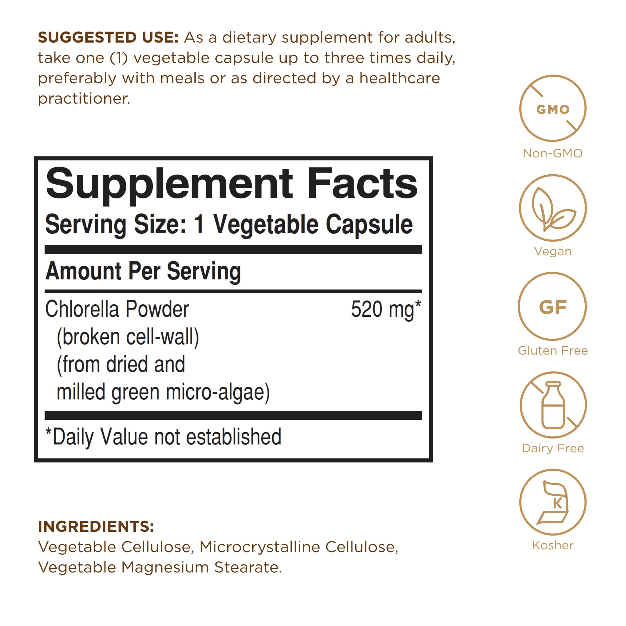 Non-GMO chlorella for healthy digestion