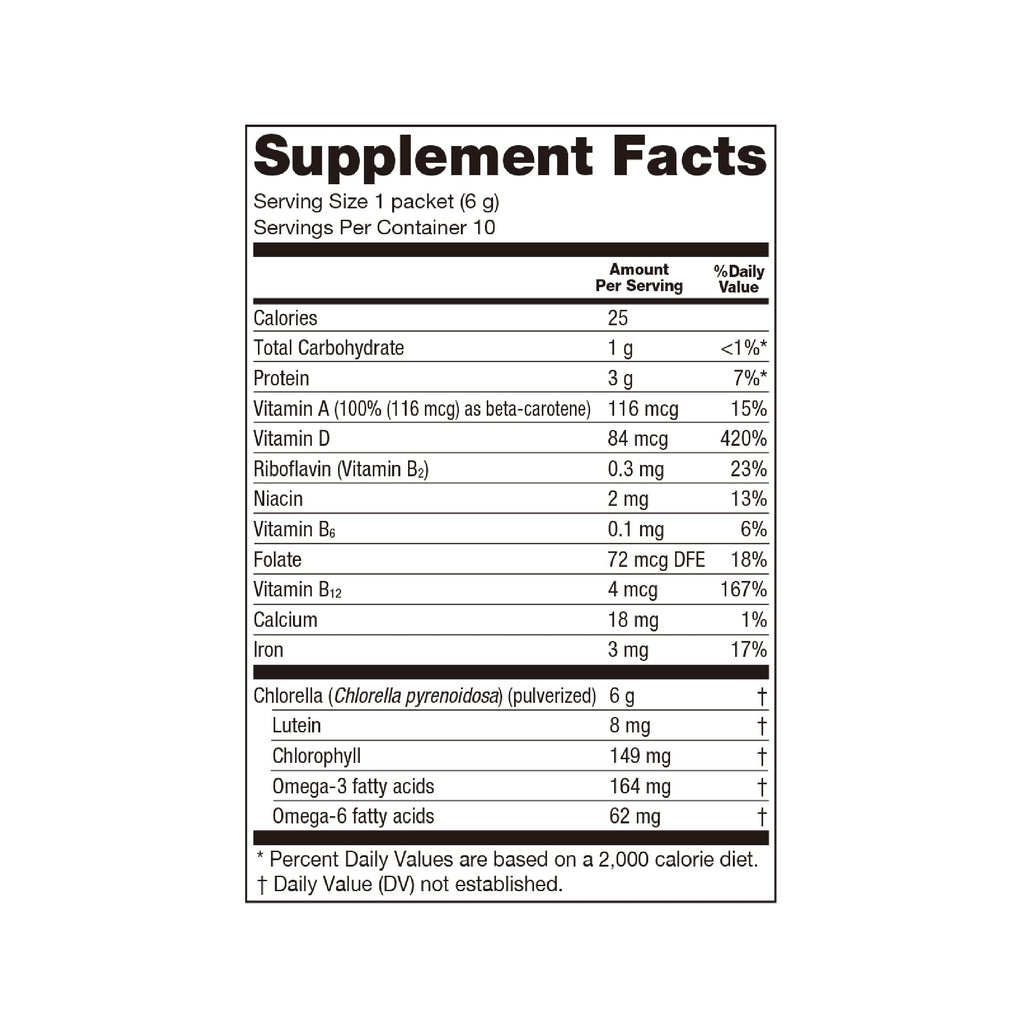 non-GMO chlorella superfood supplement