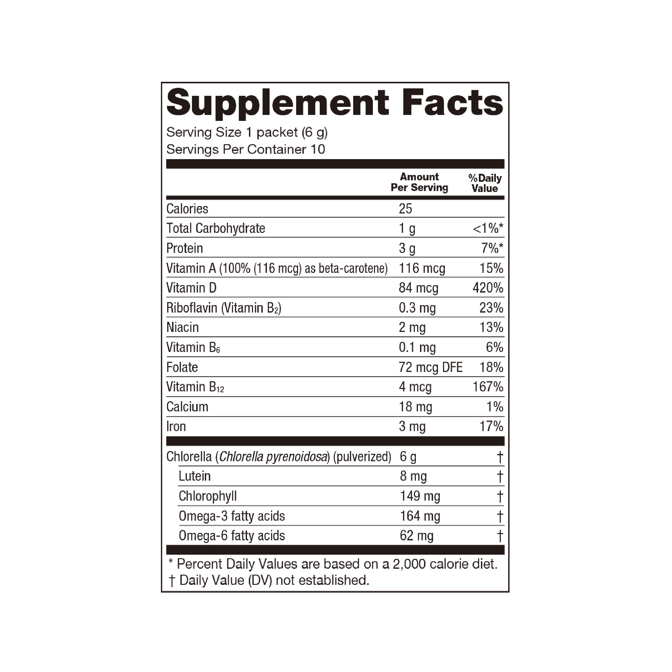 non-GMO chlorella superfood supplement
