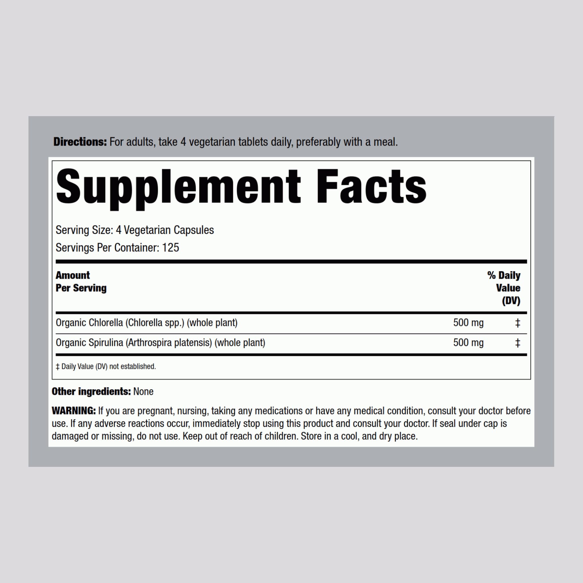 non-GMO chlorella supplement