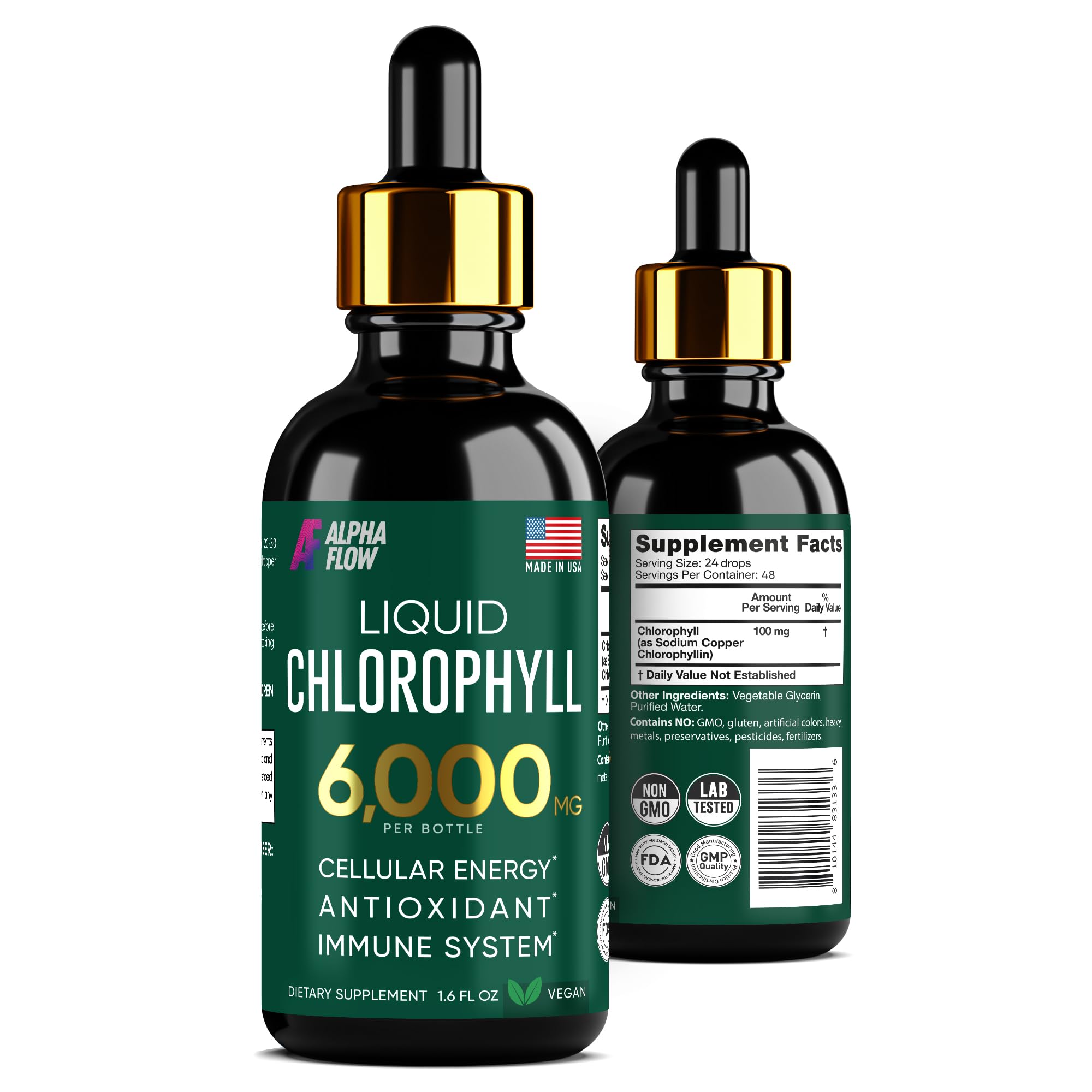 Non-GMO chlorophyll drops for detox