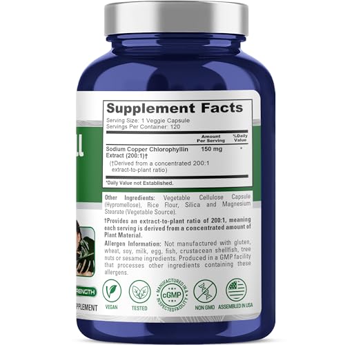 non-GMO chlorophyll supplement capsules