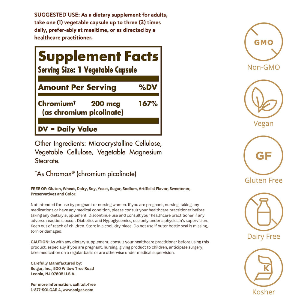 non-GMO chromium for blood sugar