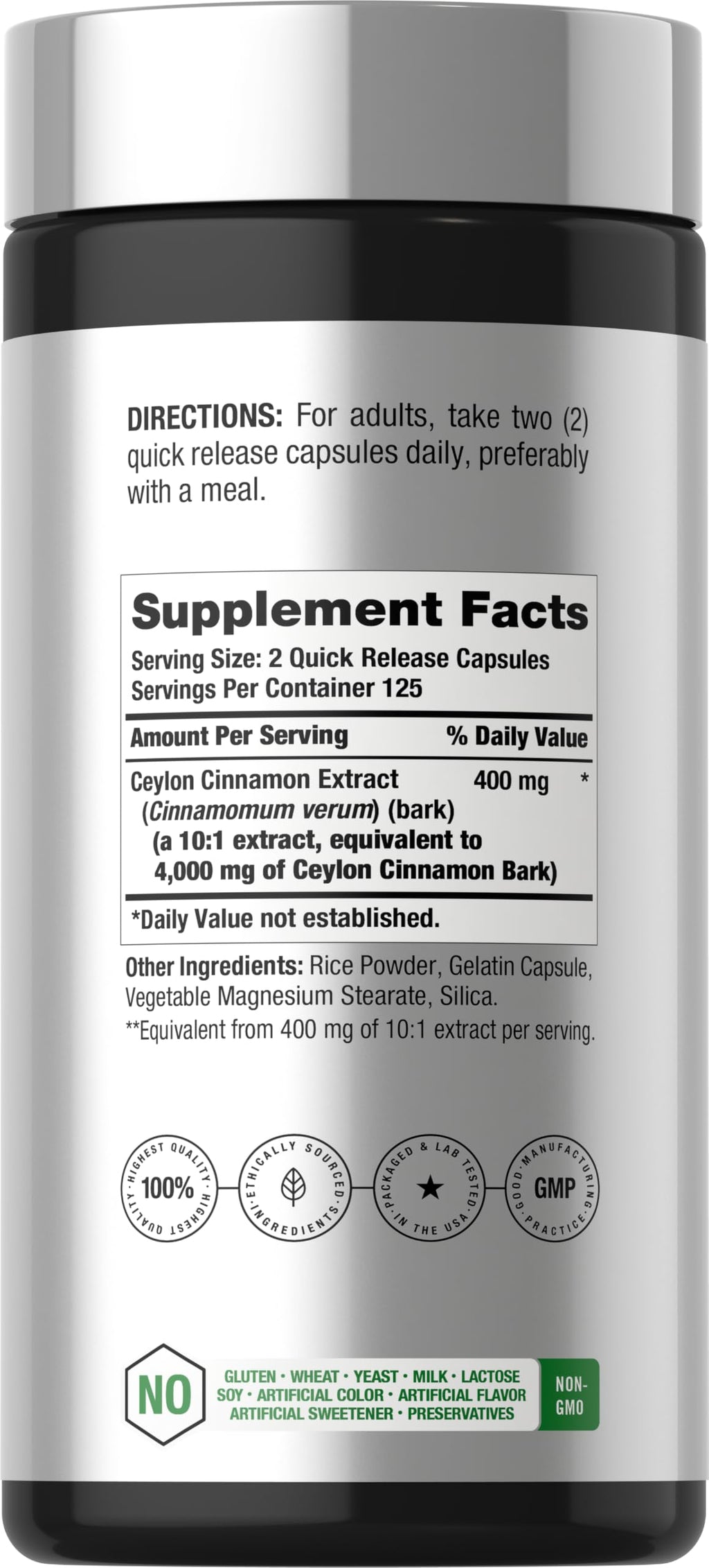 Non-GMO cinnamon supplement Canada