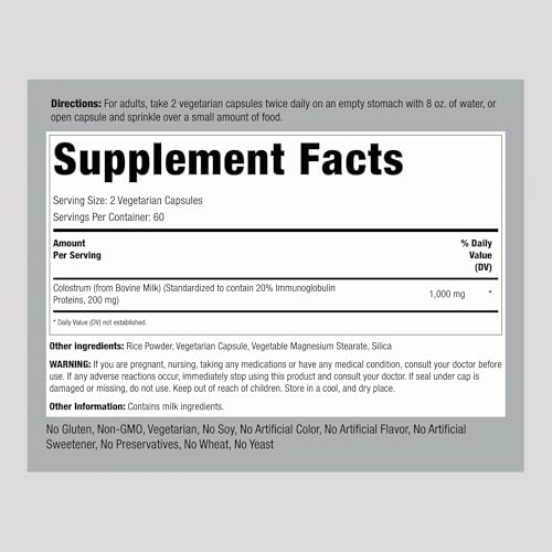 non-GMO colostrum capsules for health