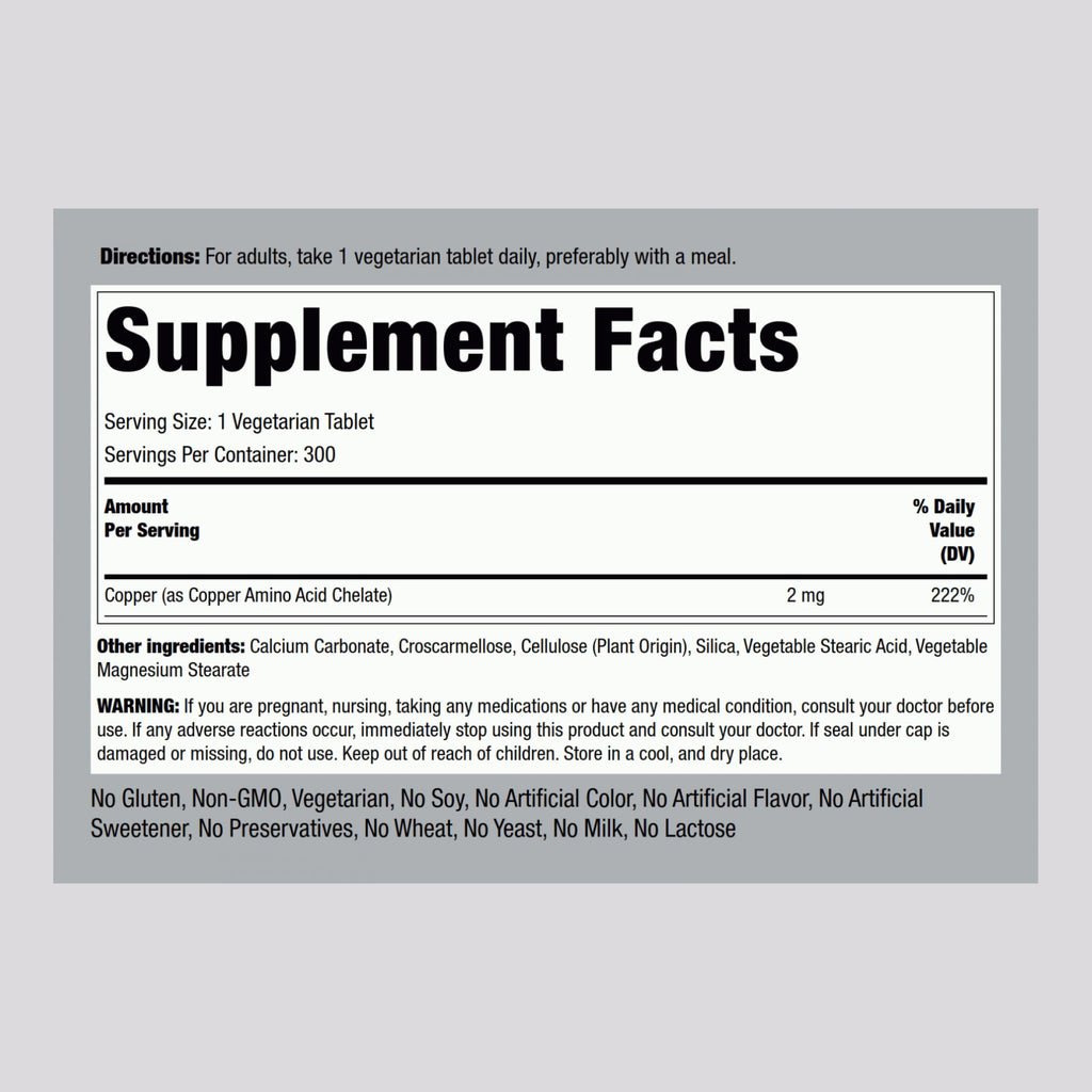 Non-GMO copper mineral supplement