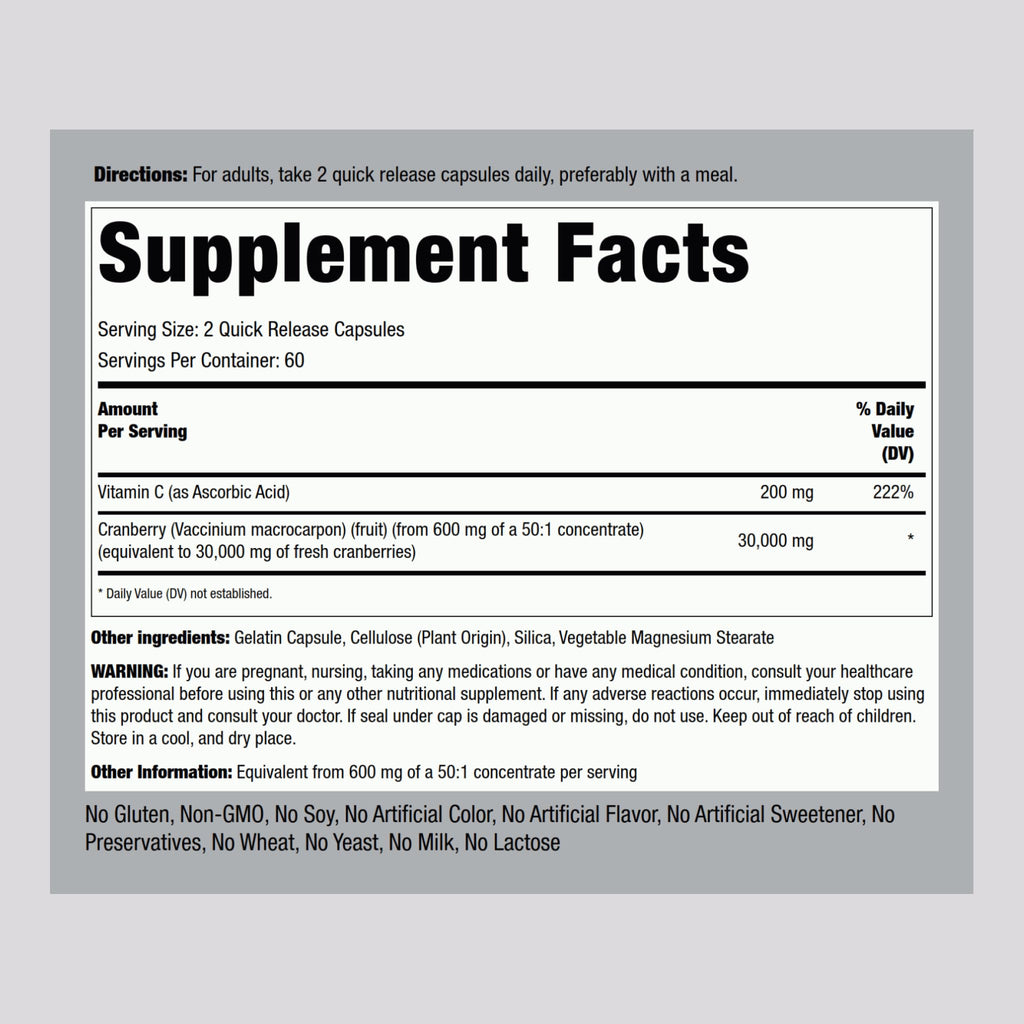 non-GMO cranberry capsules