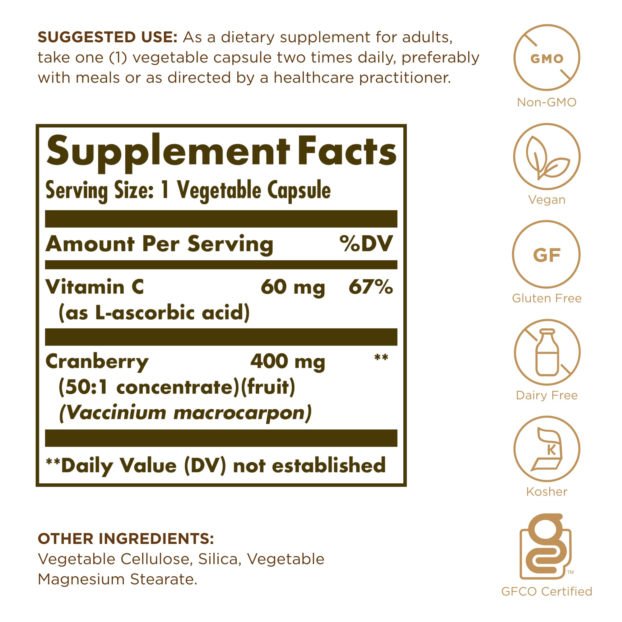 Non-GMO cranberry extract for wellness