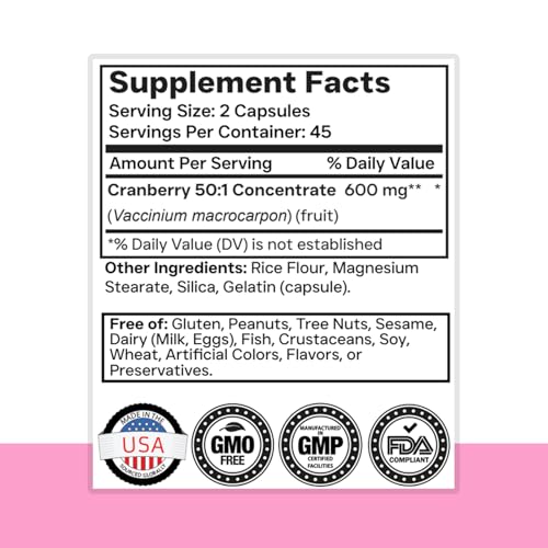 Non-GMO cranberry supplements for women