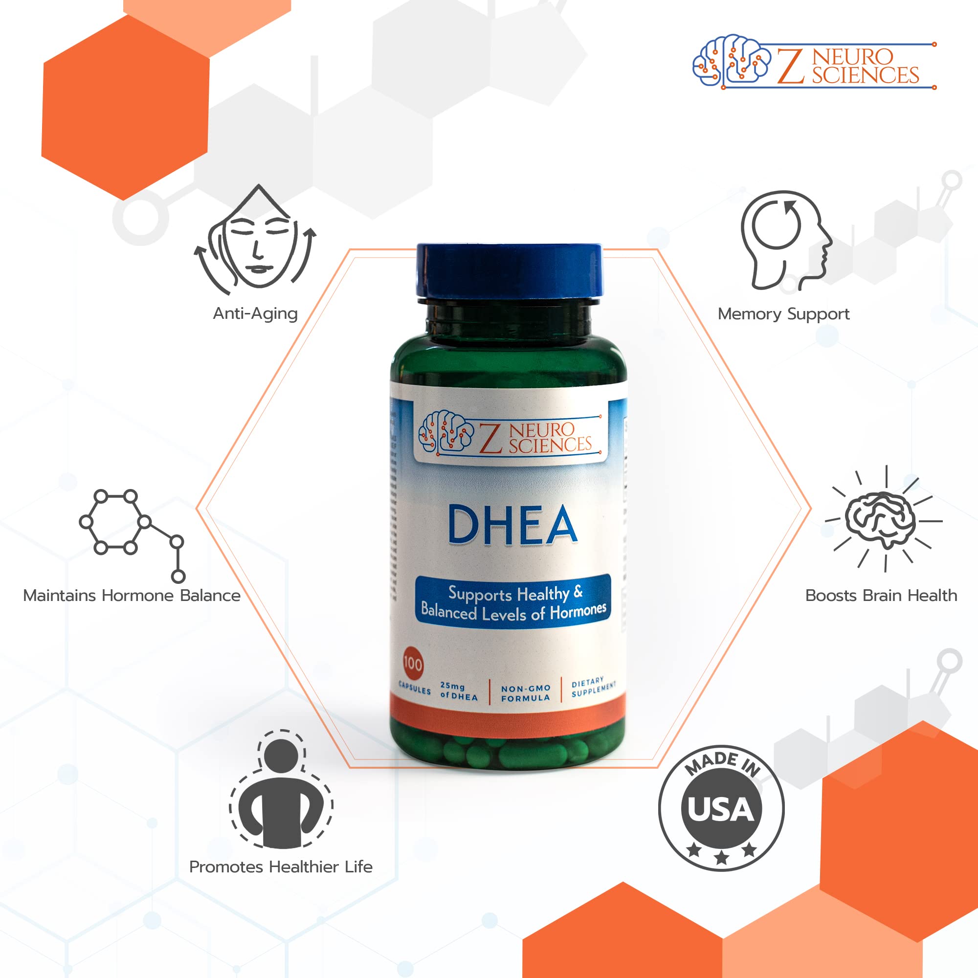 Non-GMO DHEA for memory enhancement