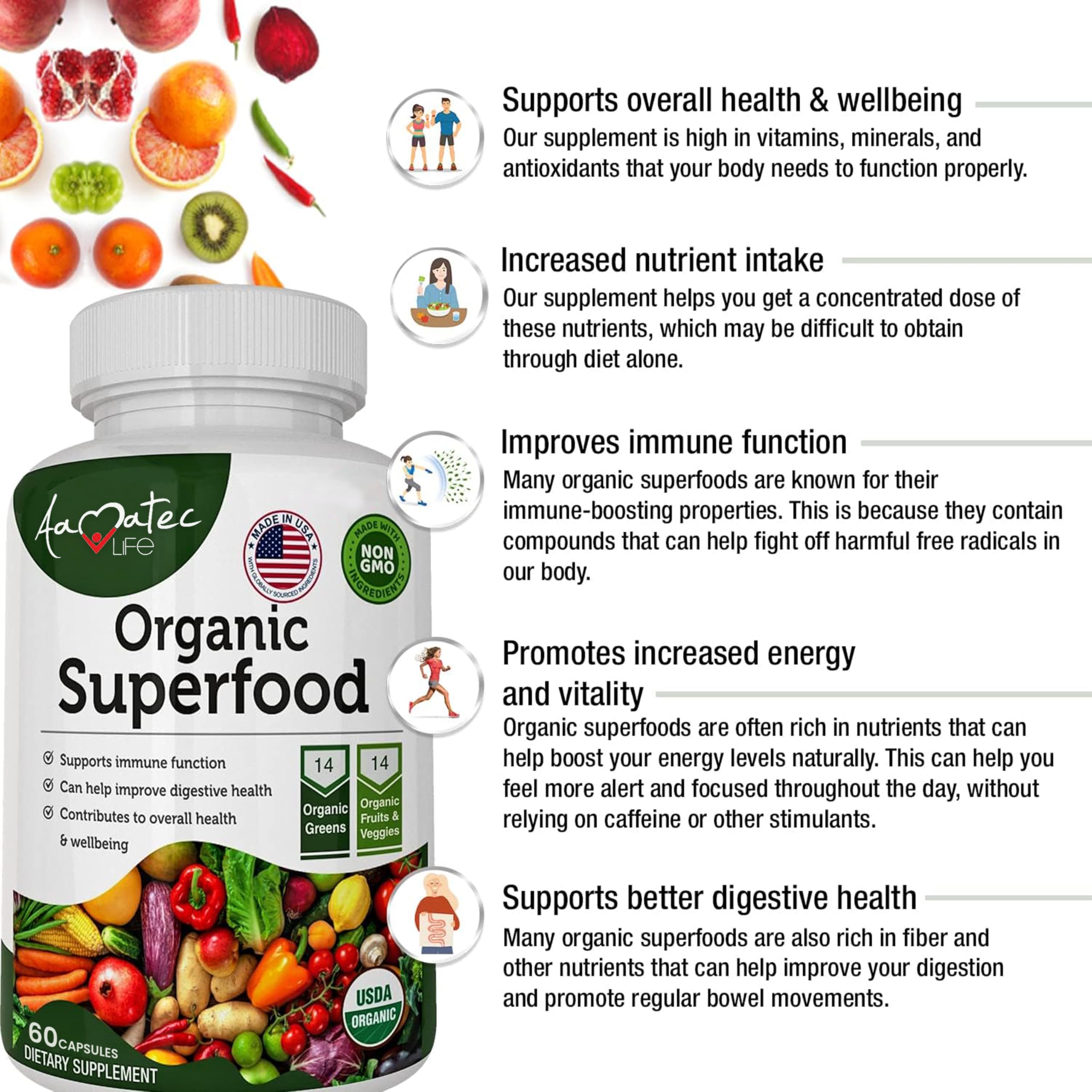 non-GMO dietary supplement capsules