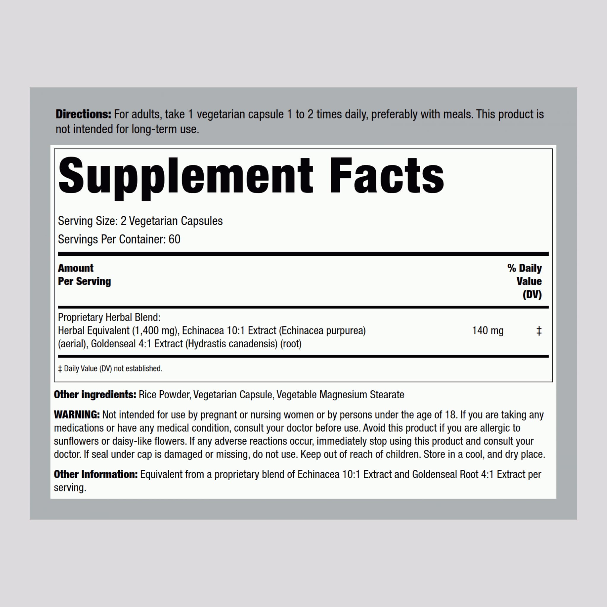 non-GMO echinacea supplement for immunity