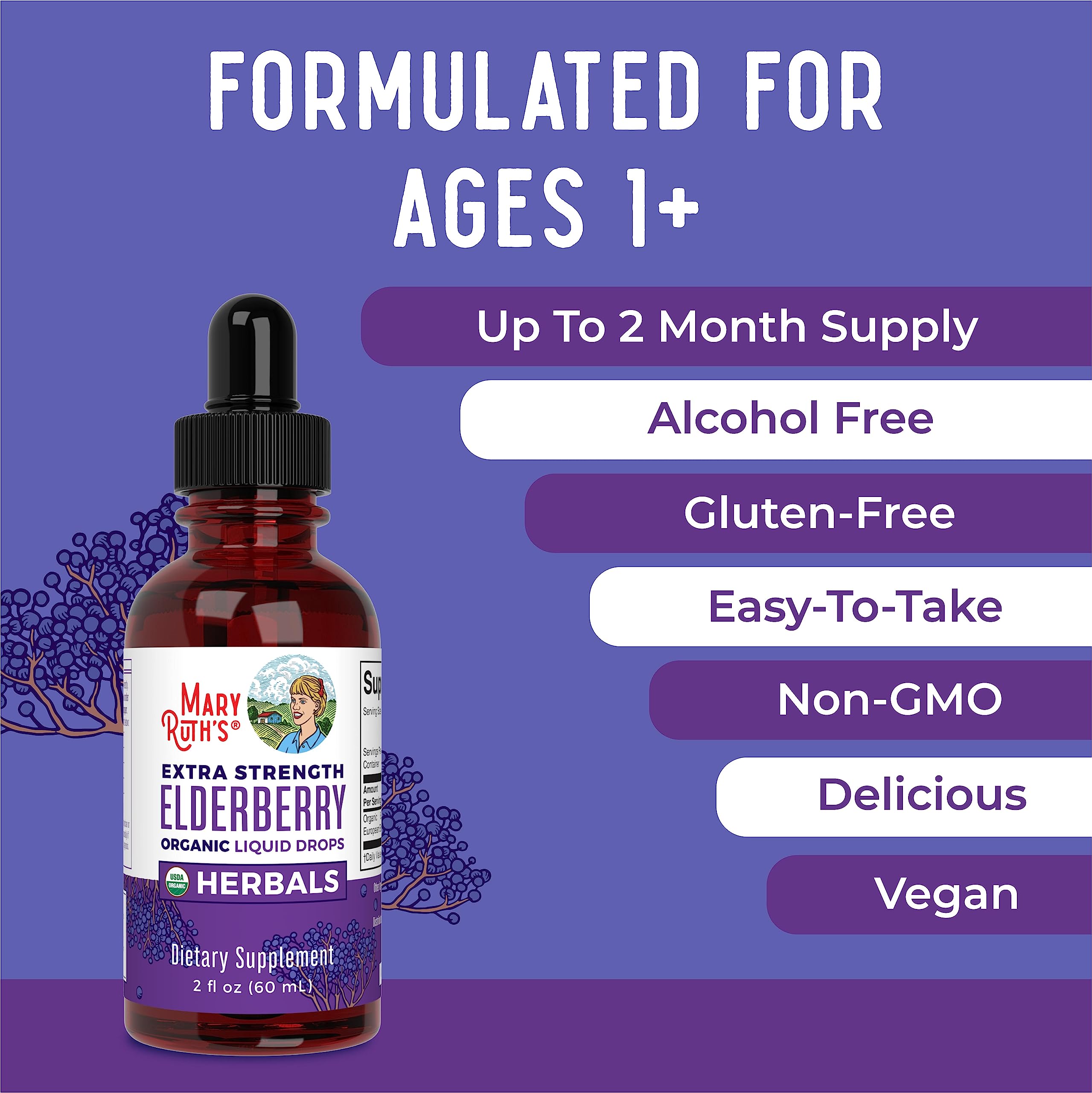 non-GMO elderberry drops for health
