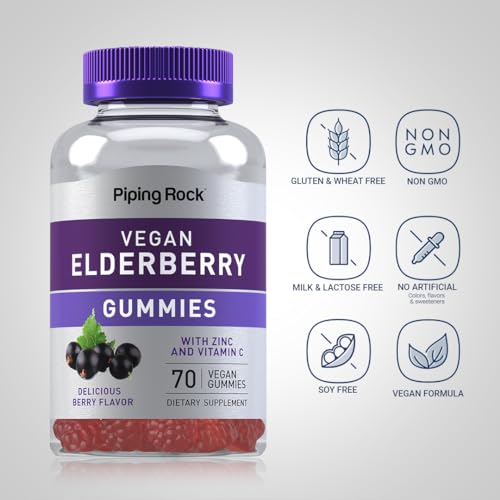 Non-GMO elderberry gummies with vitamin C