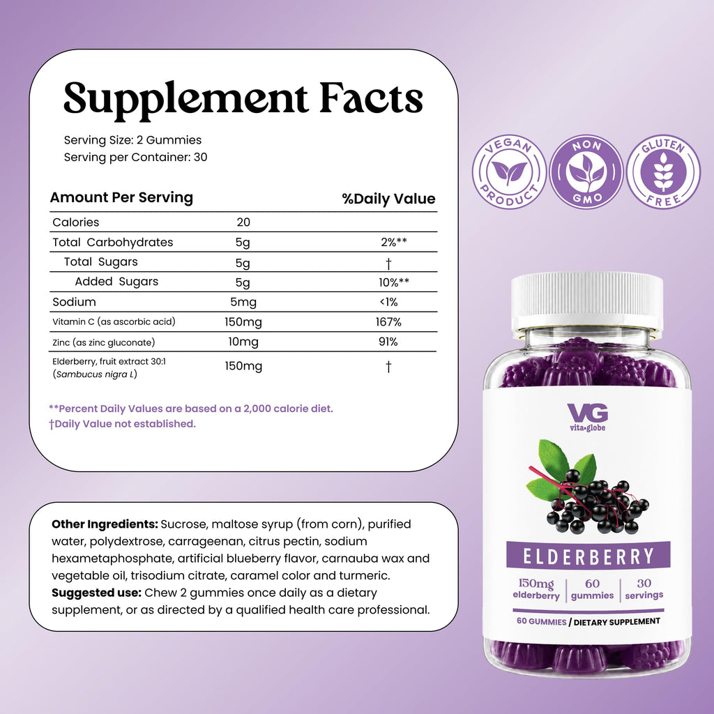 non-GMO elderberry gummies with zinc