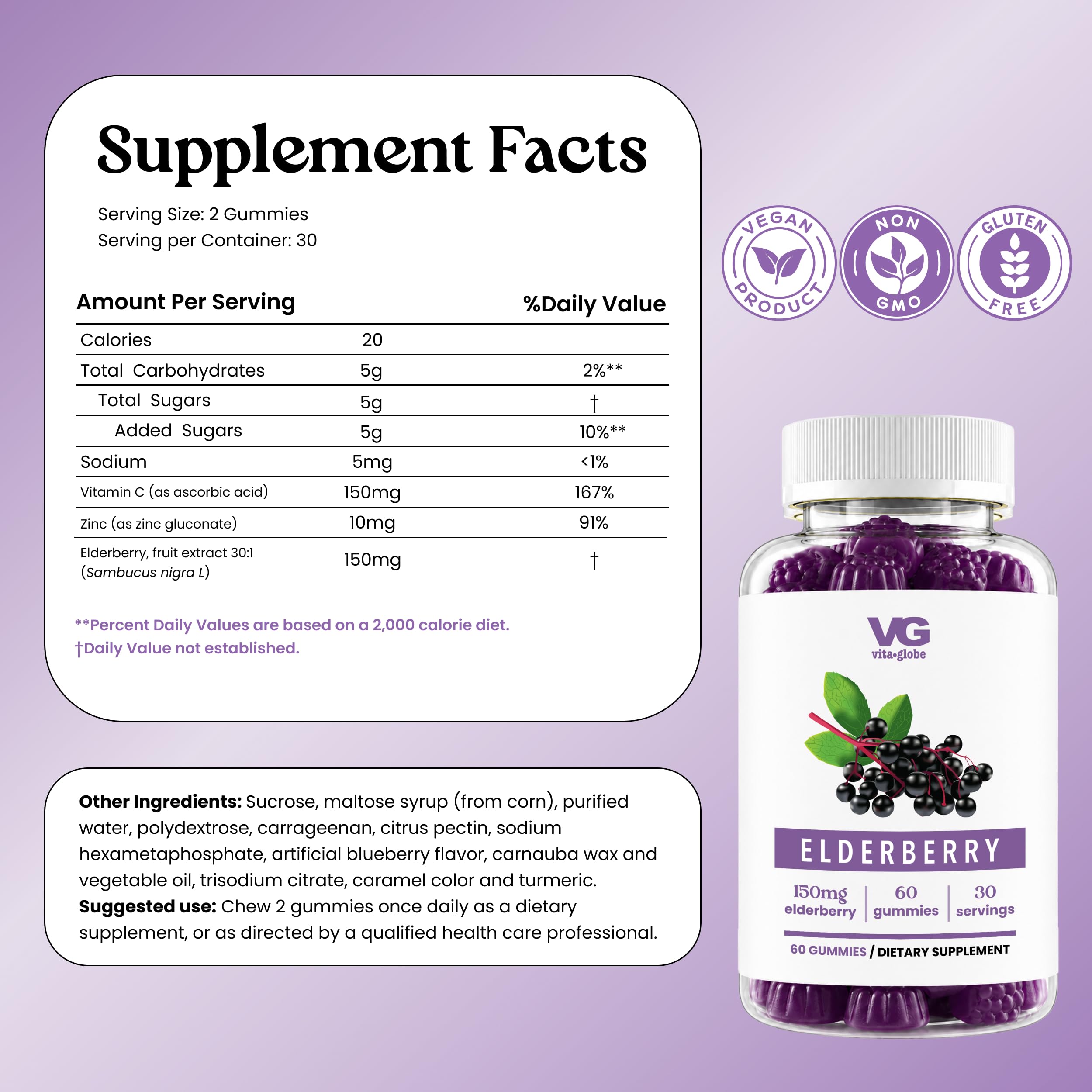non-GMO elderberry gummies with zinc
