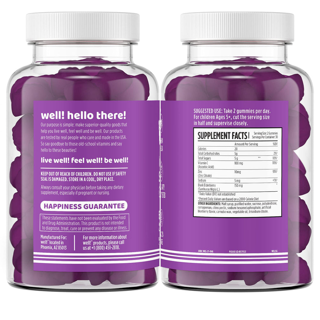 non-GMO elderberry gummies with zinc
