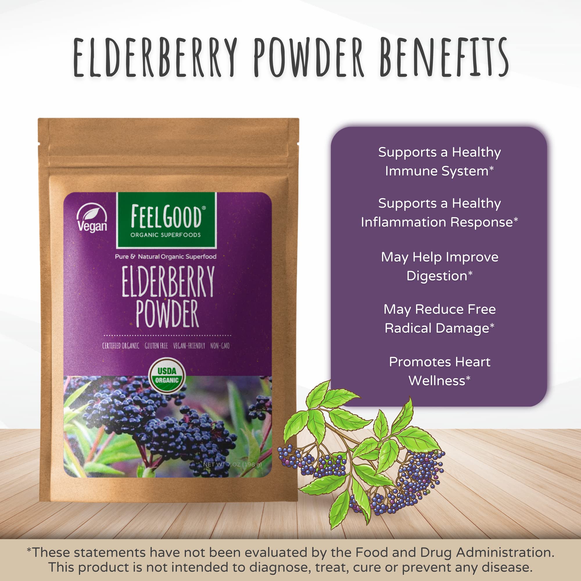 non-GMO elderberry powder for tea