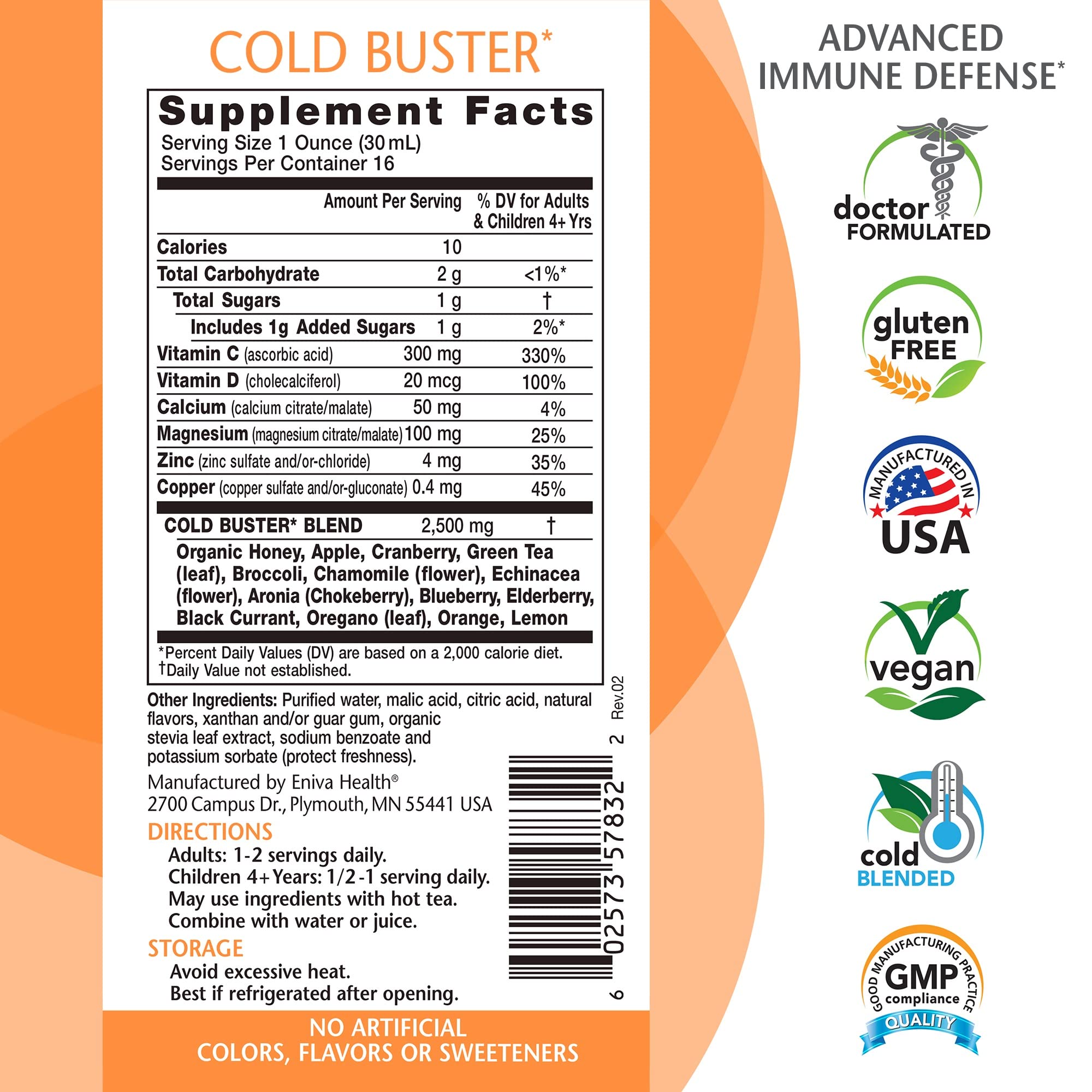 Non-GMO elderberry syrup with vitamin C