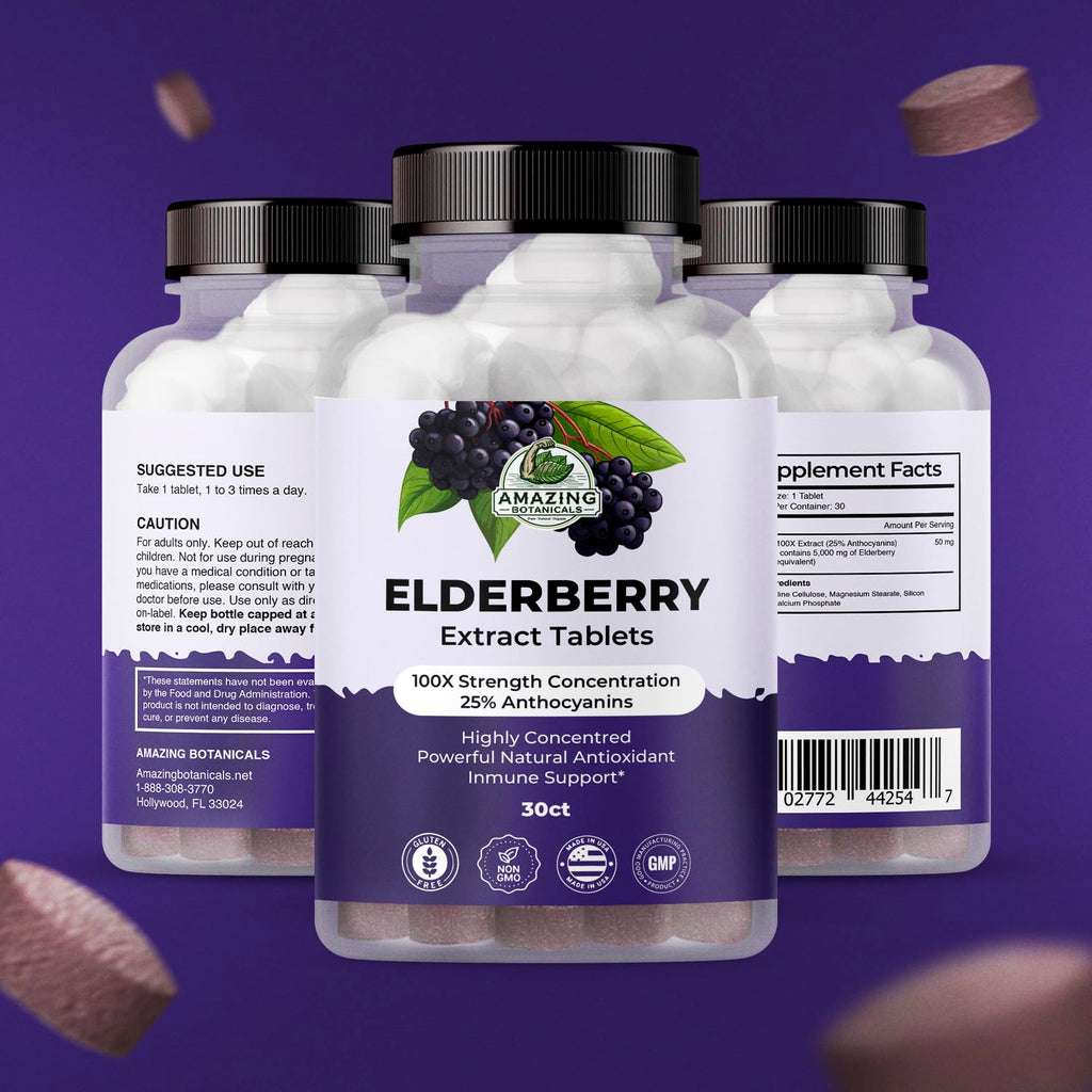 non-GMO elderberry tablets for wellness