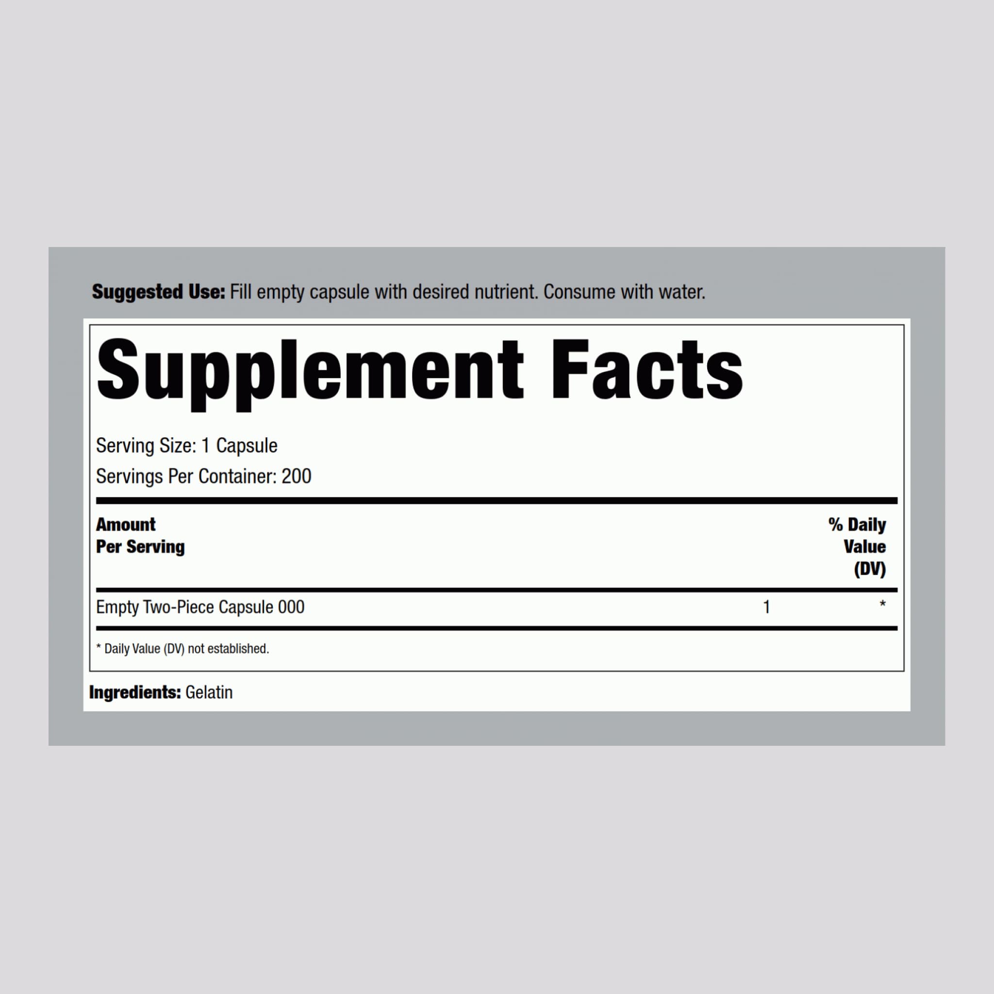 non-GMO empty capsules for minerals