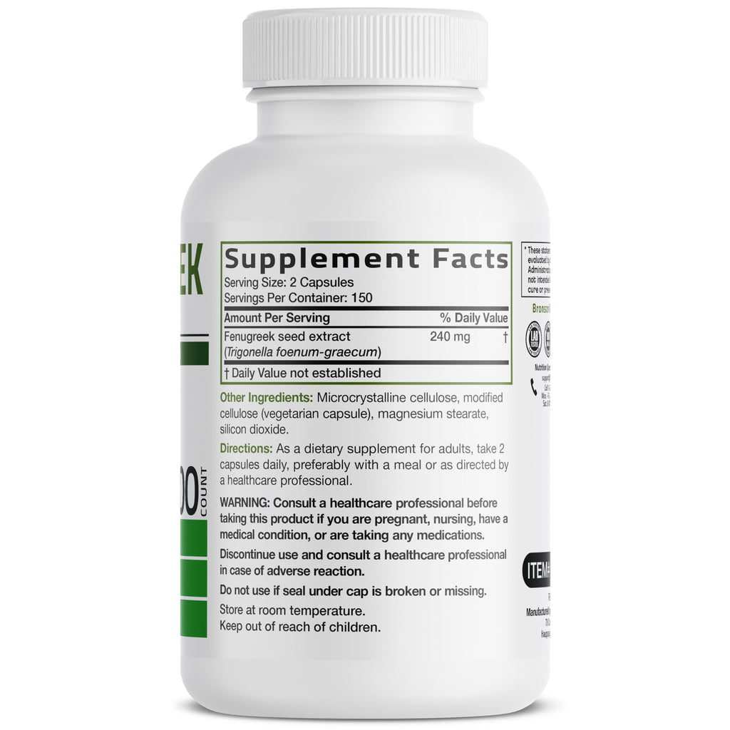 Non-GMO fenugreek seed powder capsules