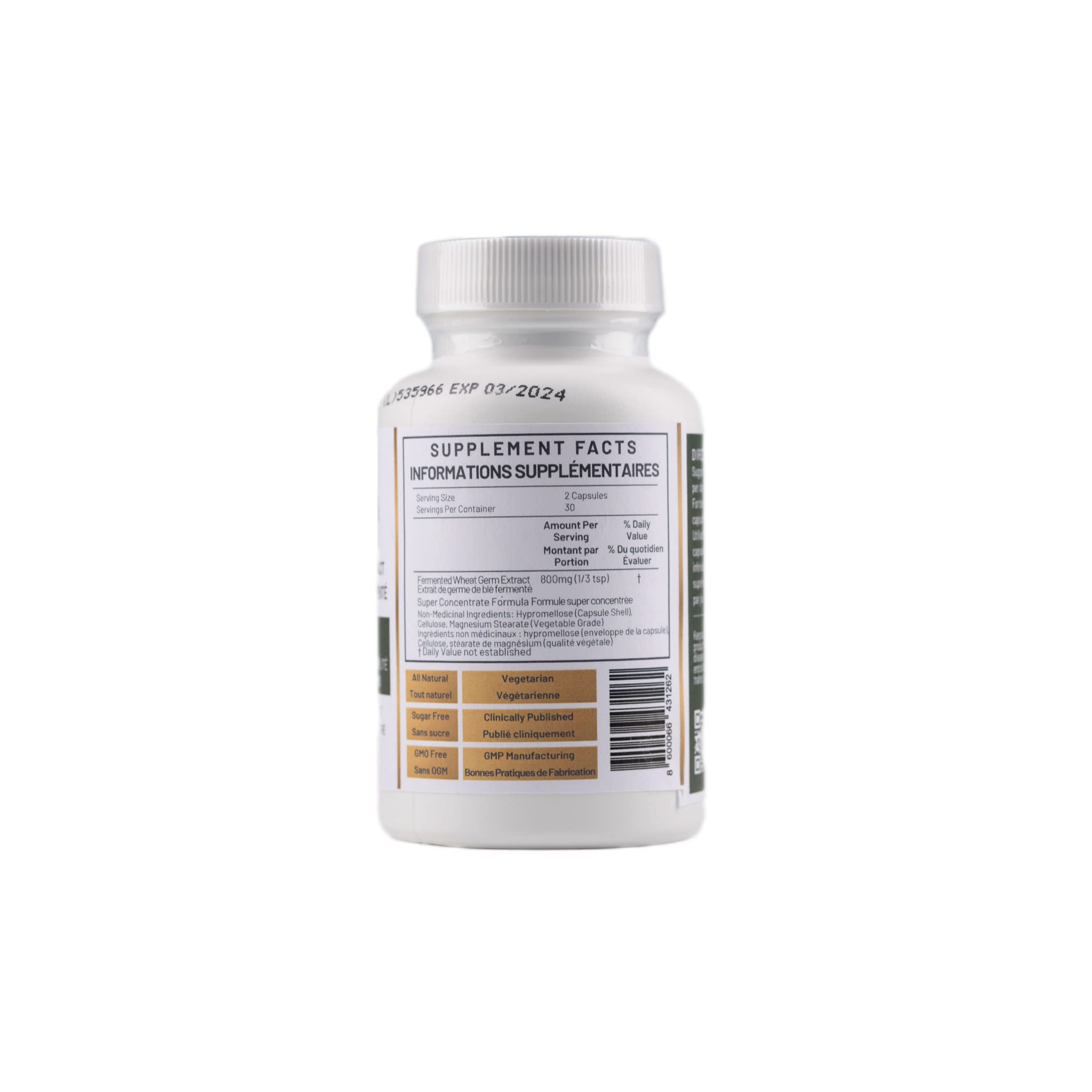 non-GMO fermented wheat germ