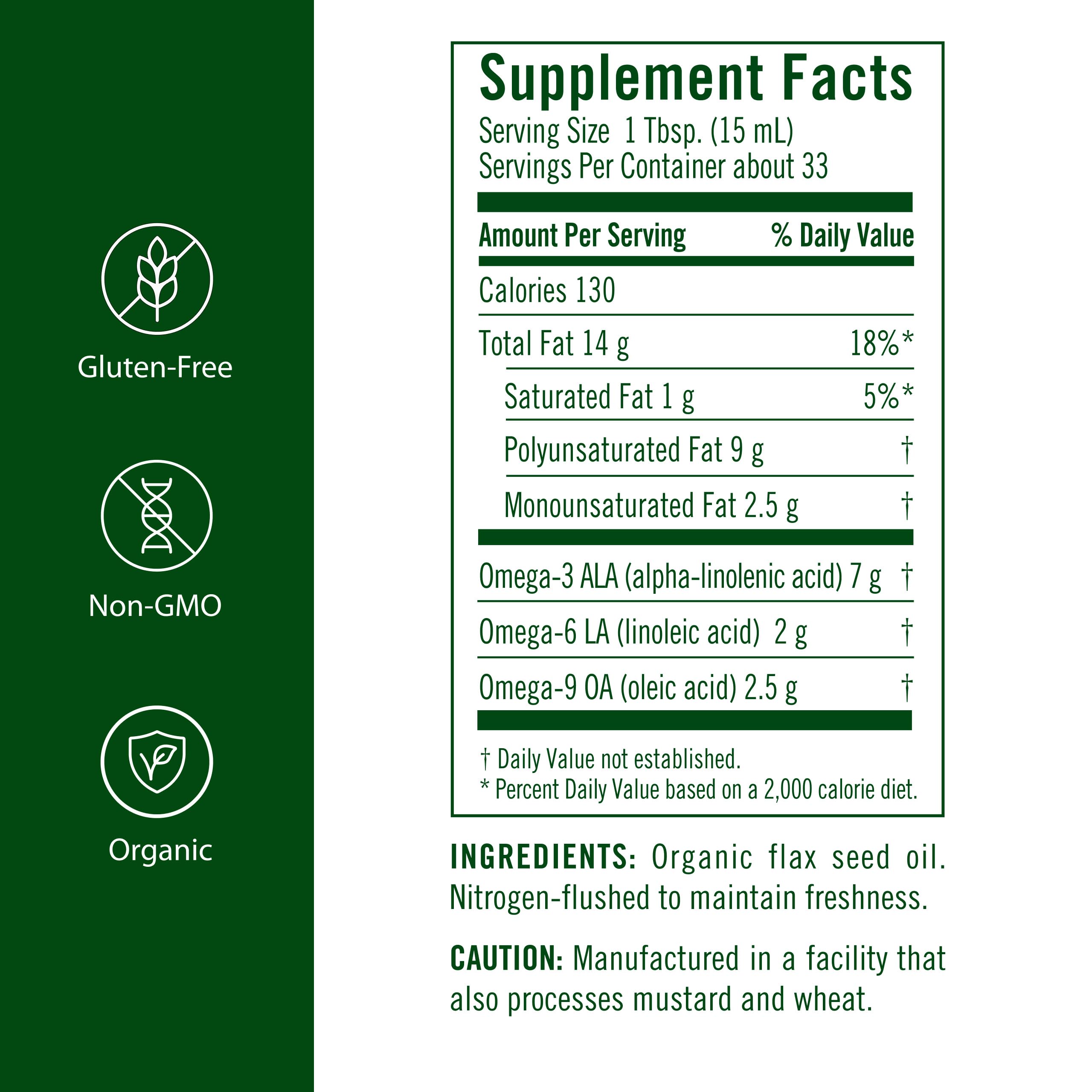 non-GMO flax seed oil