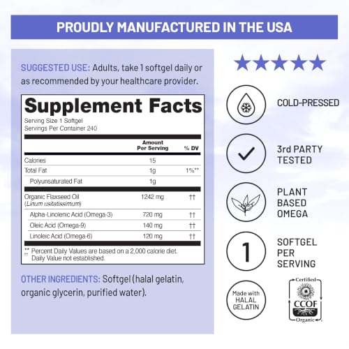 non-GMO flaxseed oil softgels