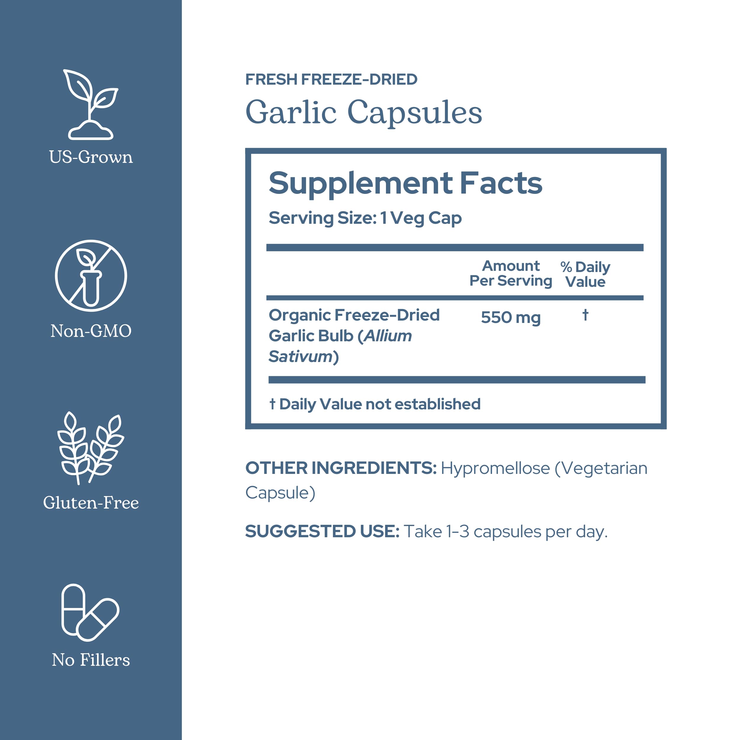 non-GMO garlic dietary capsules