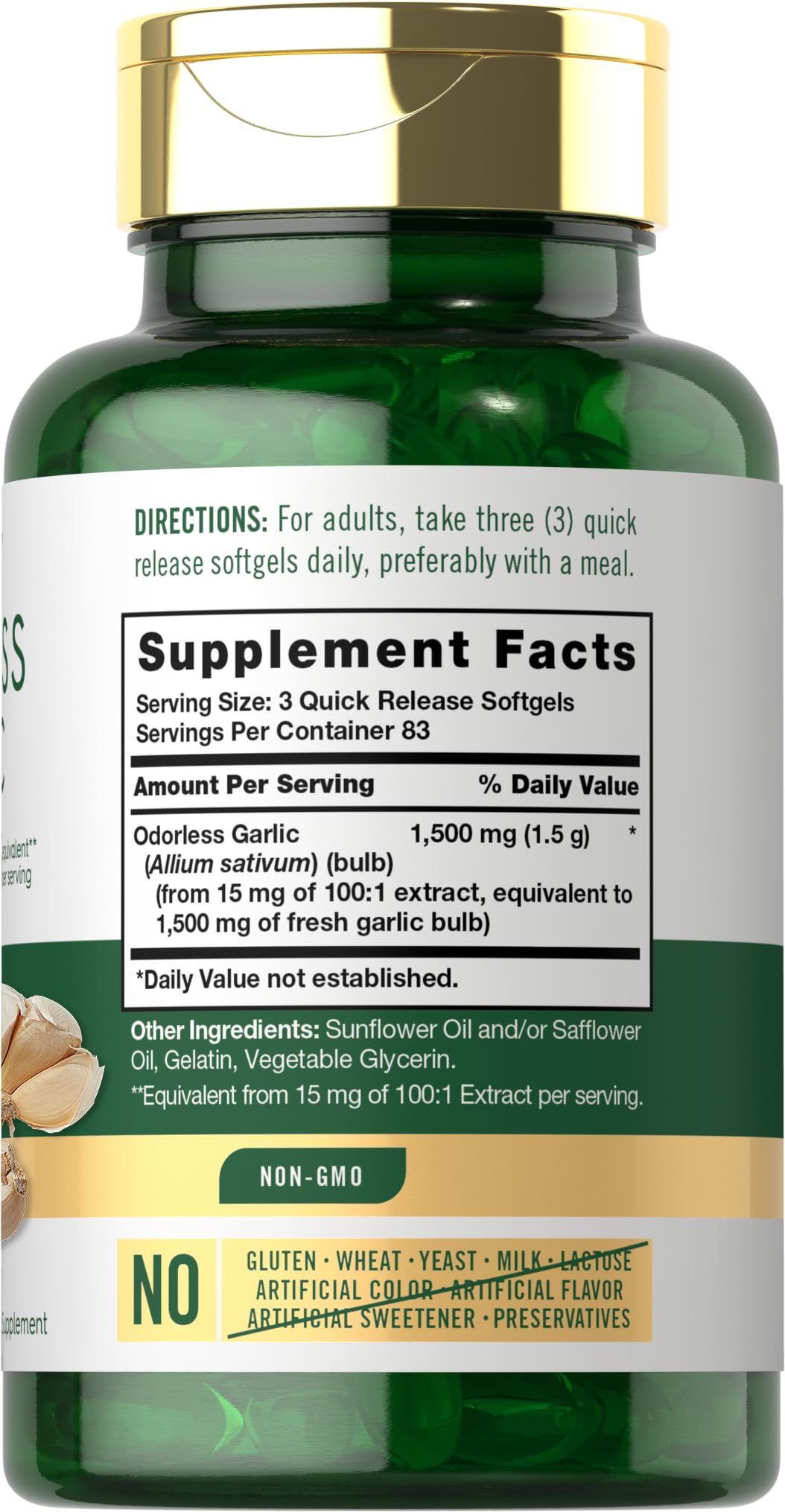 non-GMO garlic extract pills