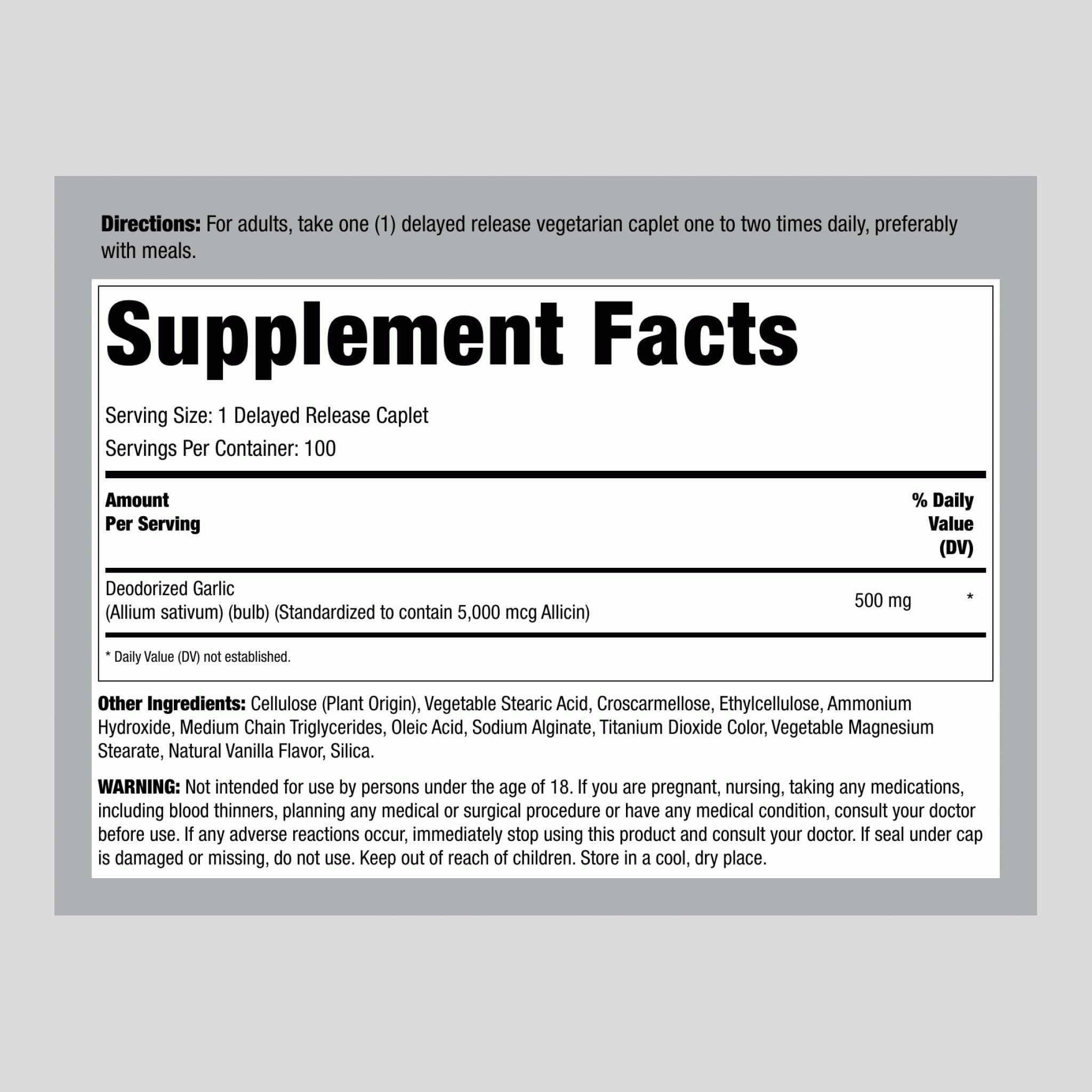 non-GMO garlic pills for wellness