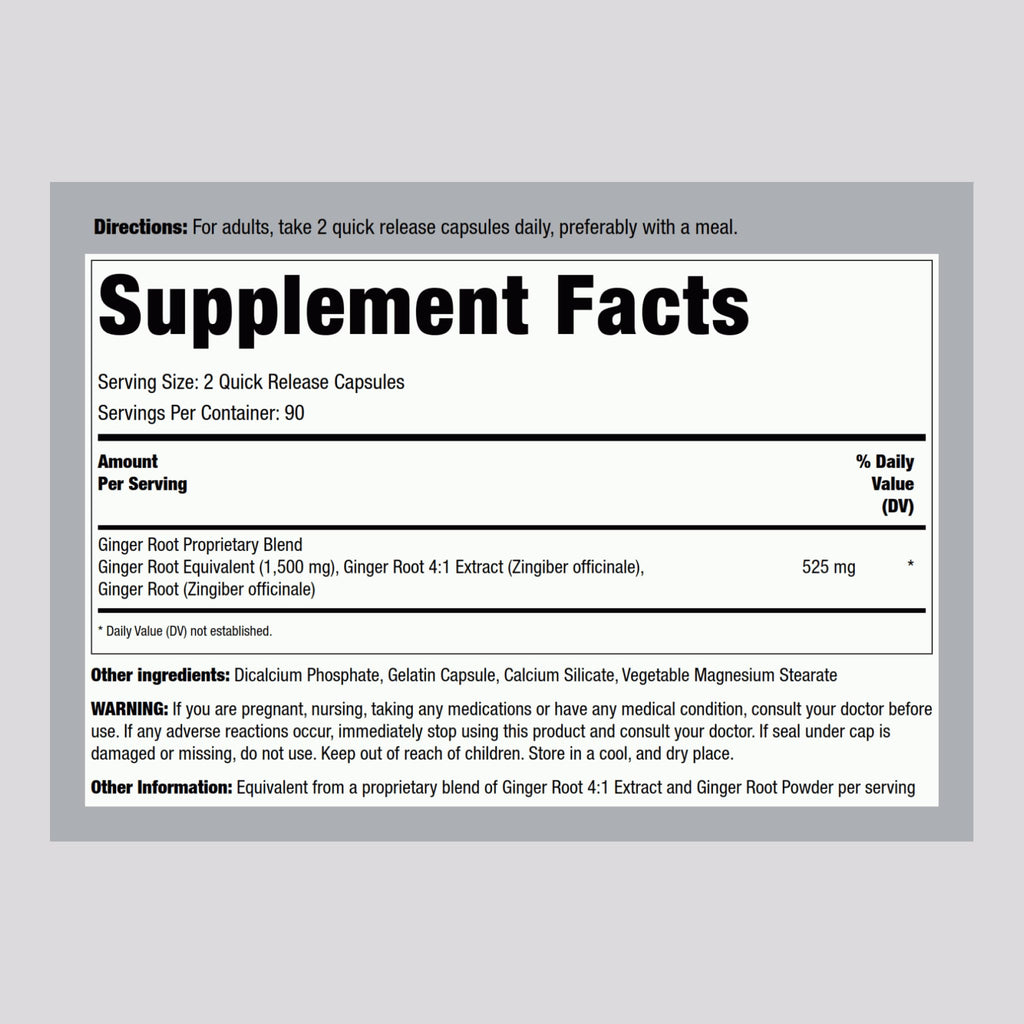 non-GMO ginger powder capsules