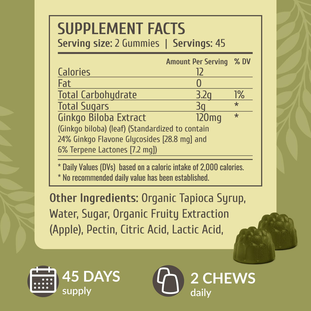 non-GMO ginkgo biloba for clarity