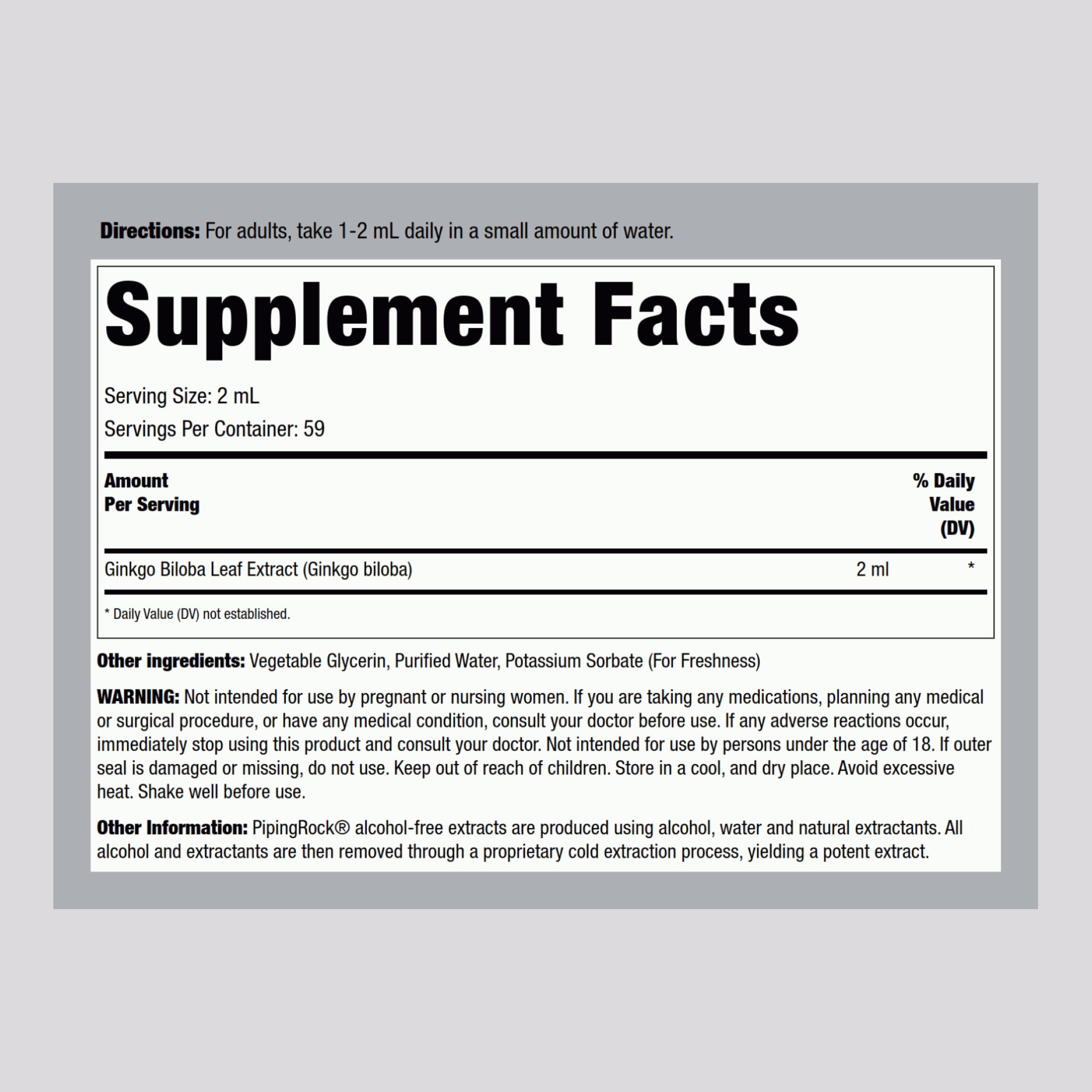 non-GMO ginkgo biloba for memory