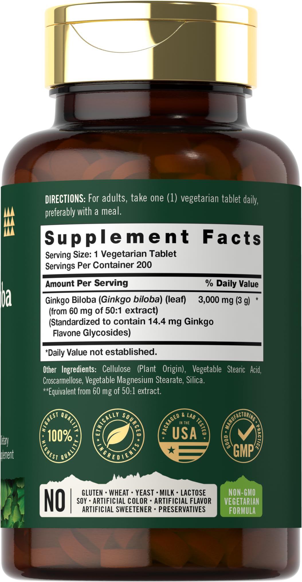 non-GMO ginkgo biloba for memory