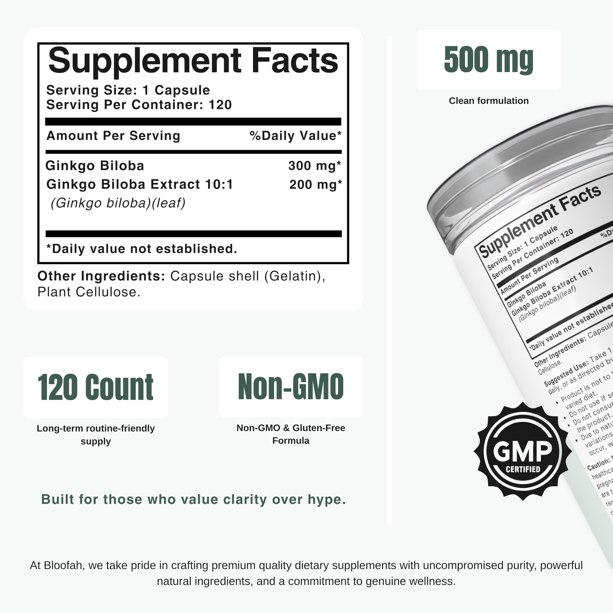 non-GMO ginkgo biloba for wellness