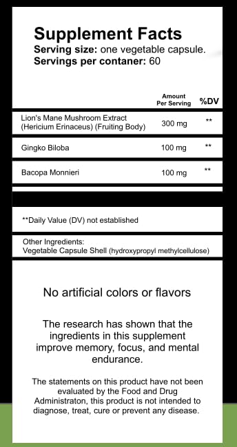 non-GMO ginkgo biloba formula