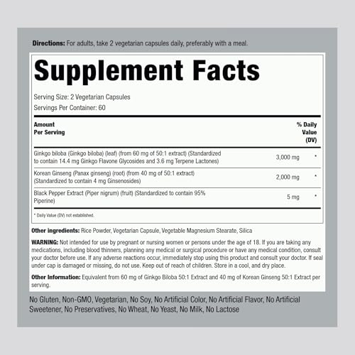 non-GMO ginkgo biloba tablets